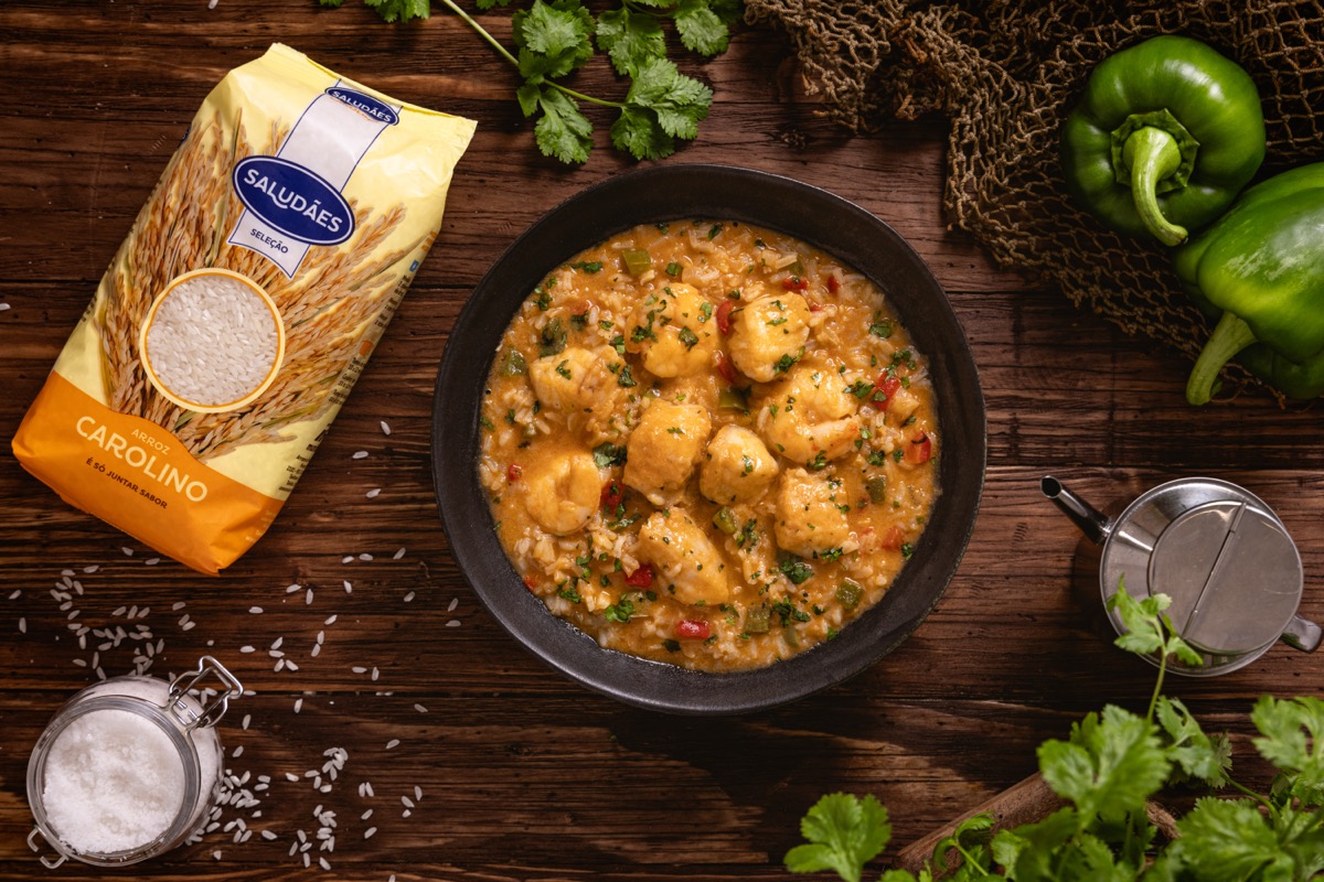 Arroz de tamboril com camarão: receita completa - Saludães